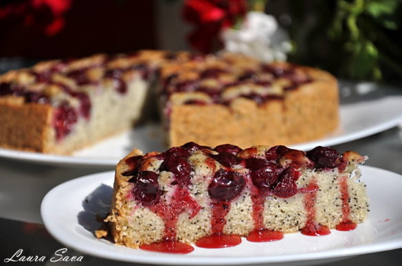 Tort de post cu visine si nuca de cocos | Retete culinare cu Laura Sava ...
